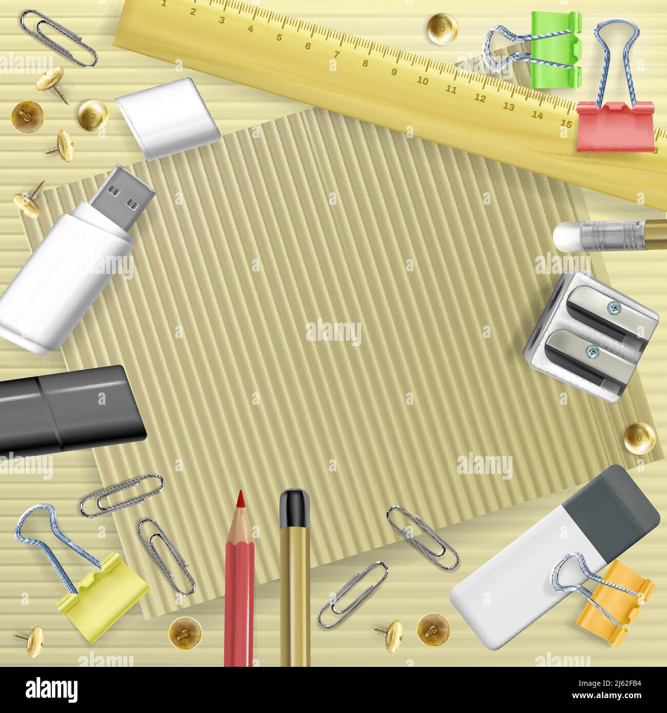 Ruler paper clips Stock Vector Images - Alamy