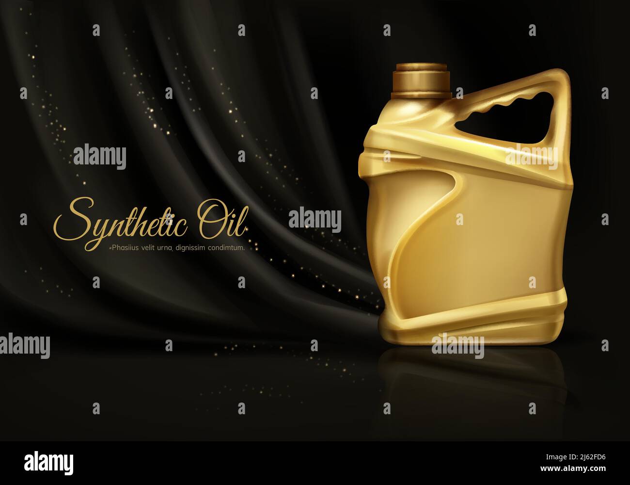 Luxury synthetic engine oil or car lubricant 3d vector advertising ...