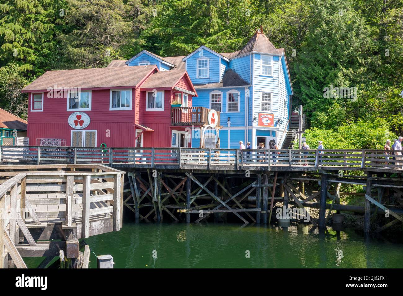 Creek Street Shops In Ketchikan Alaska On A Boardwalk Along Ketchikan ...