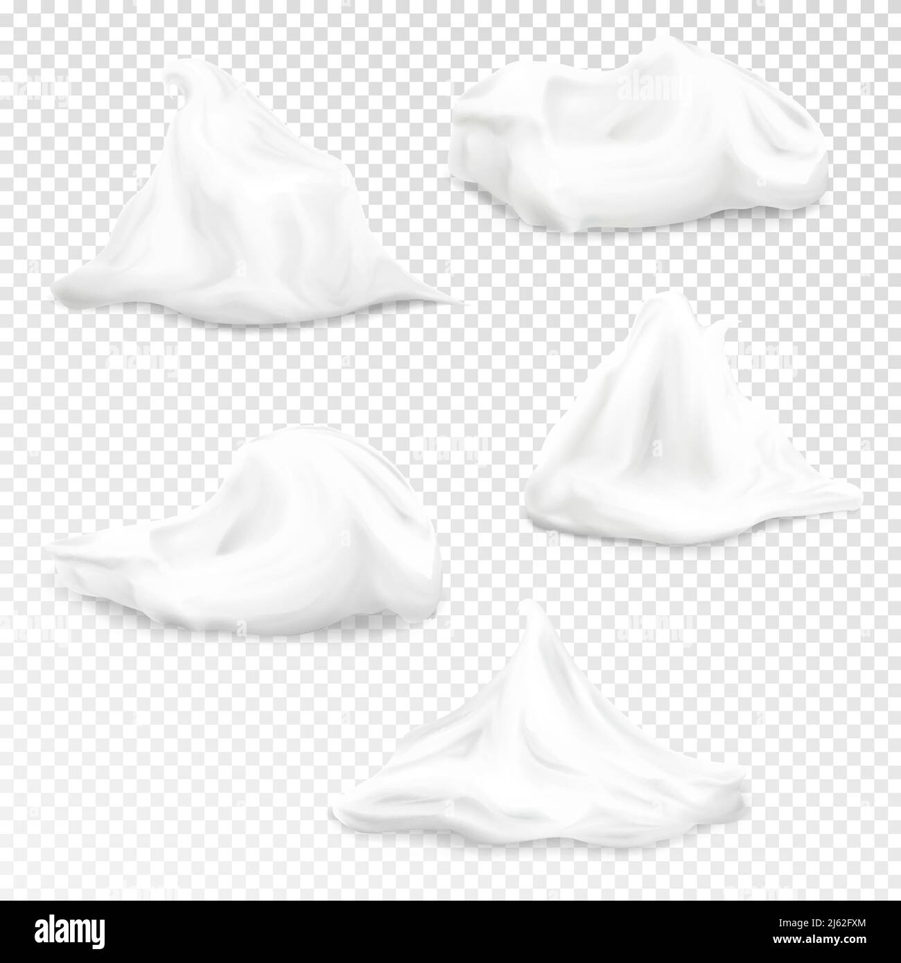 White cream vector illustration of realistic 3D abstract shapes of ...