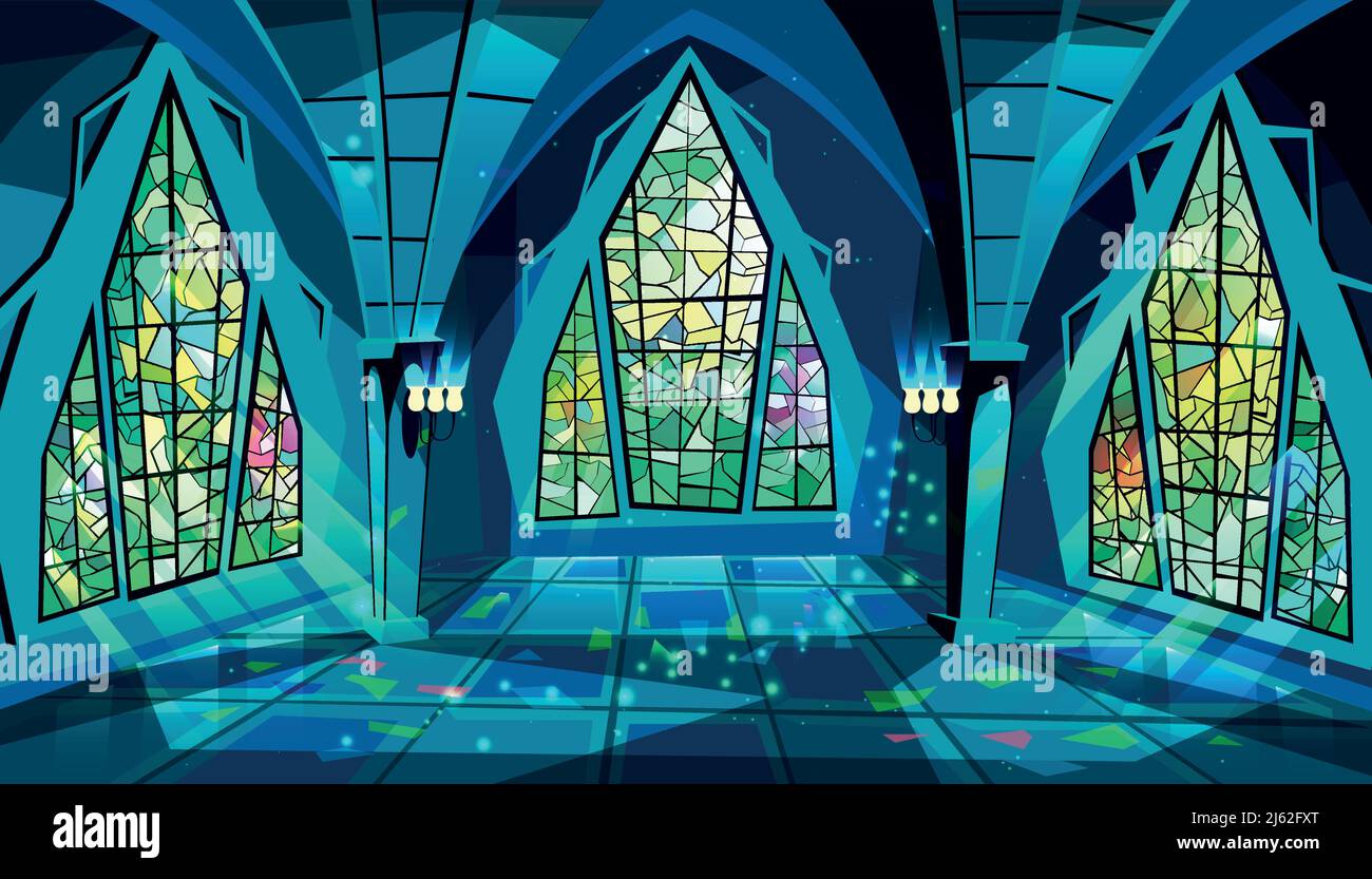 Stained glass night windows Stock Vector Images - Alamy