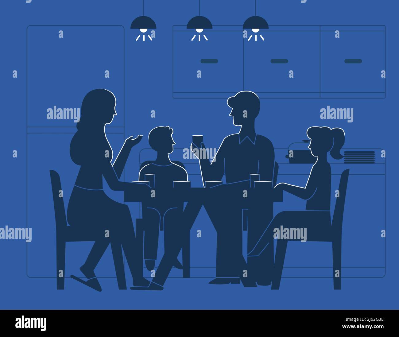 Food on table chair Stock Vector Images - Alamy