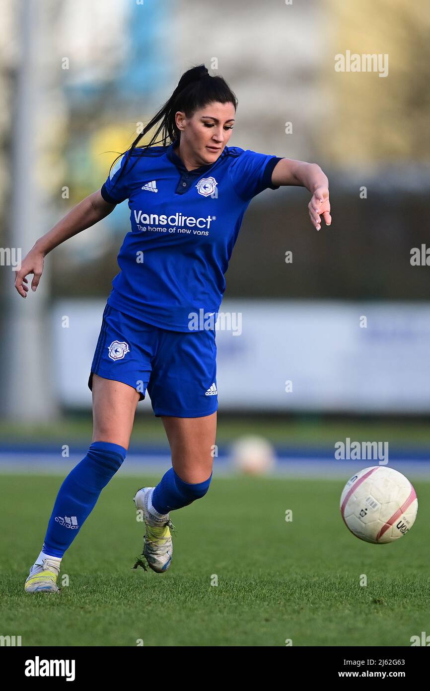 CARDIFF, WALES - 30 JANUARY 2022: Danielle Broadhurst of Cardiff City ...