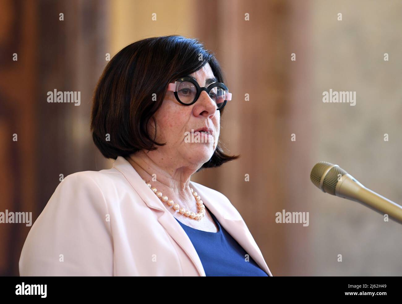 Prague, Czech Republic. 27th Apr, 2022. Ambassador of Israel Anna Azari ...