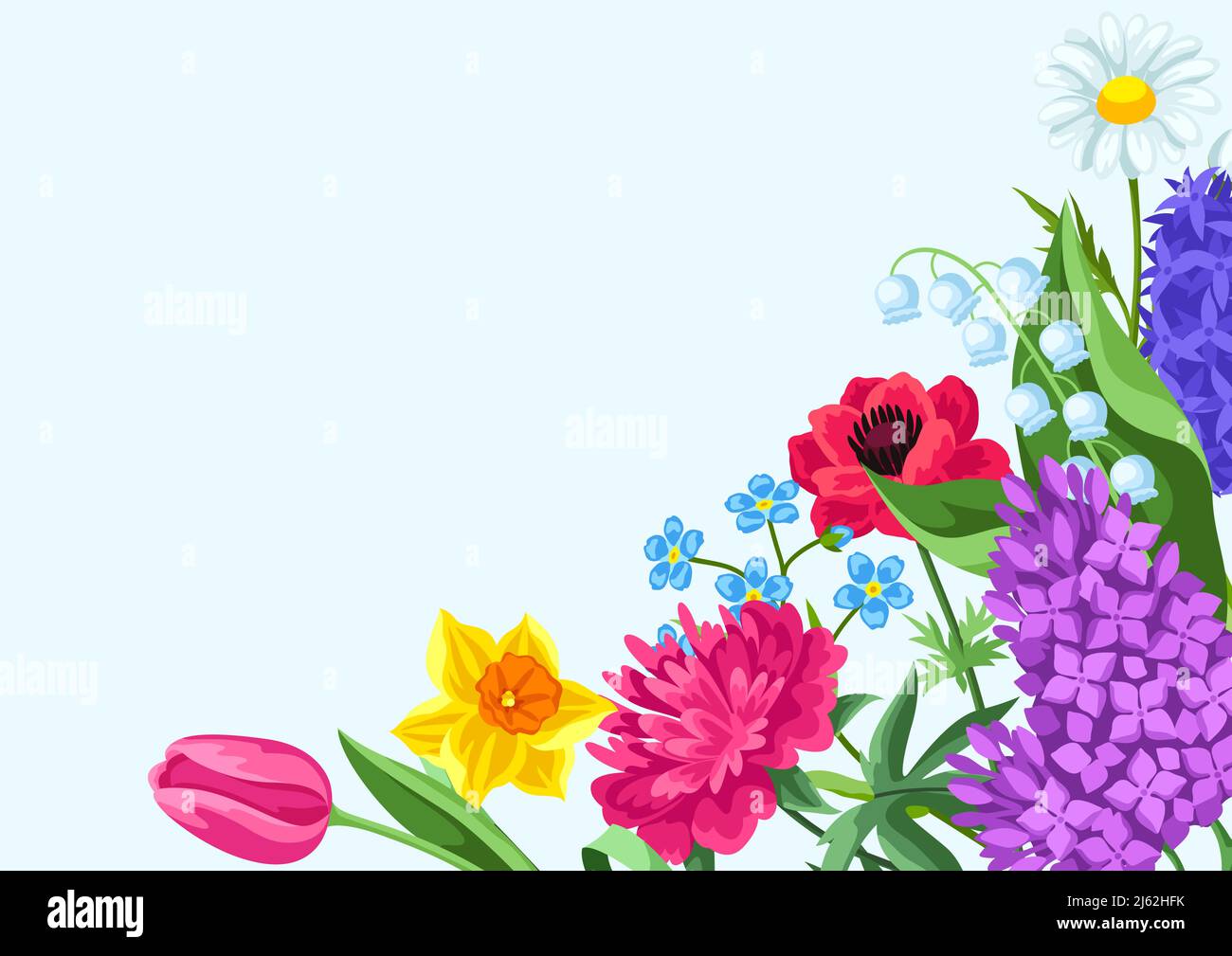 Anemone bouquet Stock Vector Images - Alamy