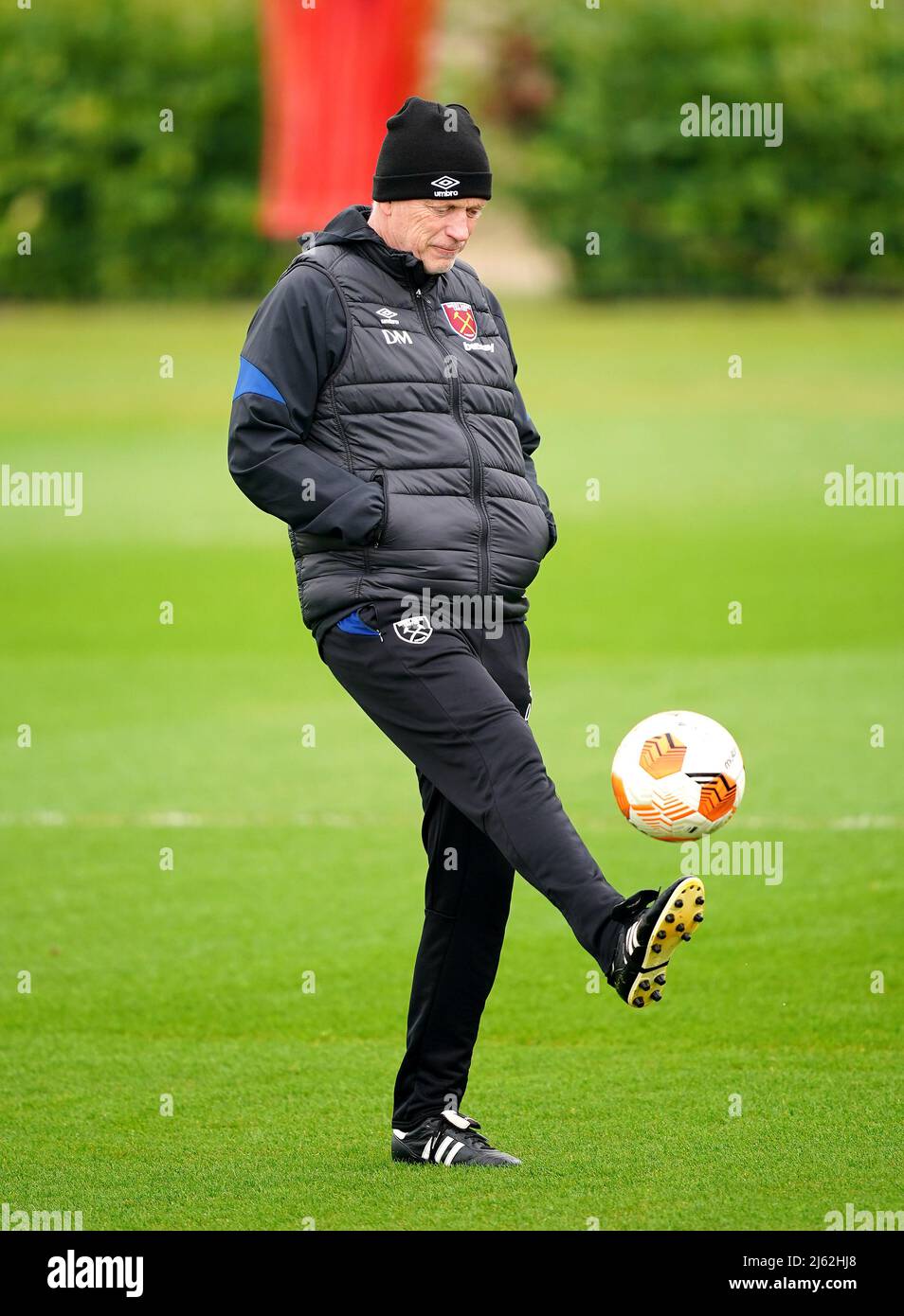 West Ham United manager David Moyes during a training session at LCFC ...