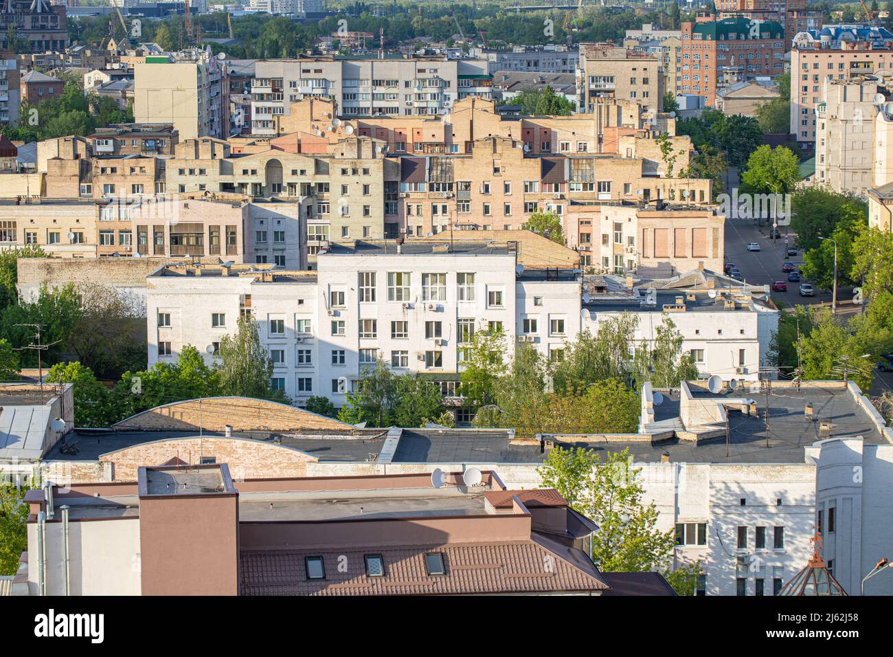 Podil, old Kyiv area. Top view. Ukraine Stock Photo - Alamy