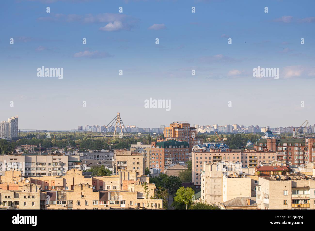 Podil, old Kyiv area. Top view. Ukraine Stock Photo - Alamy