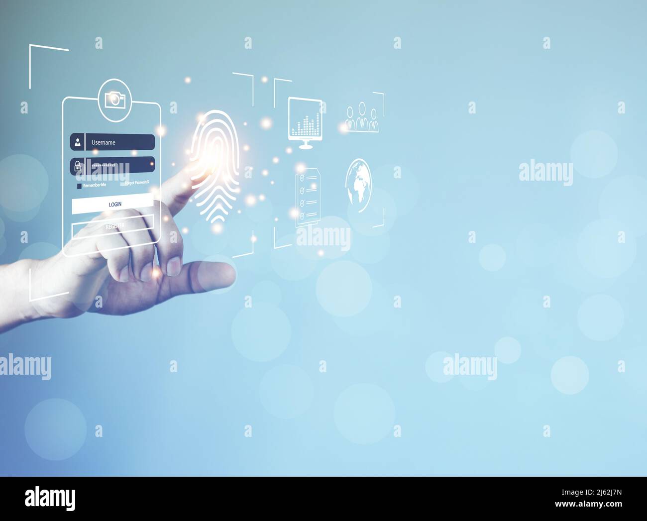cyber security concept, Login, User, identification information ...