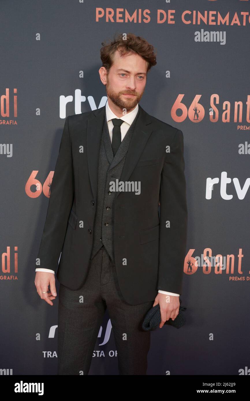 Peter Vives in 66th Premis RNE St. Jordi de cinematografia Stock Photo ...