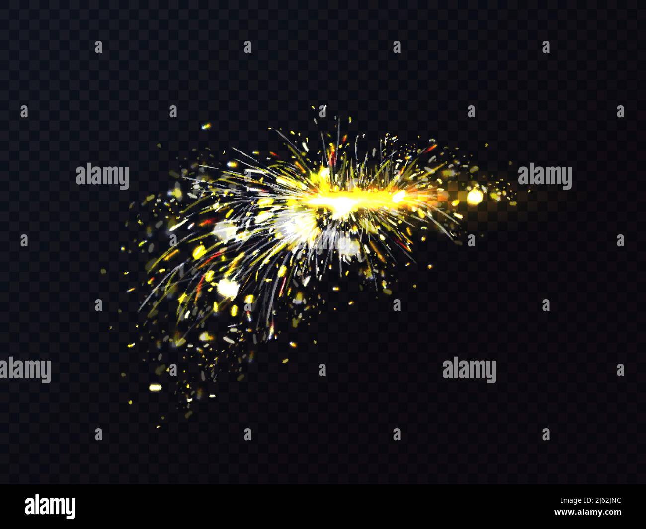 Fire sparks of metal welding or cutting flare sparkles. Vector ...