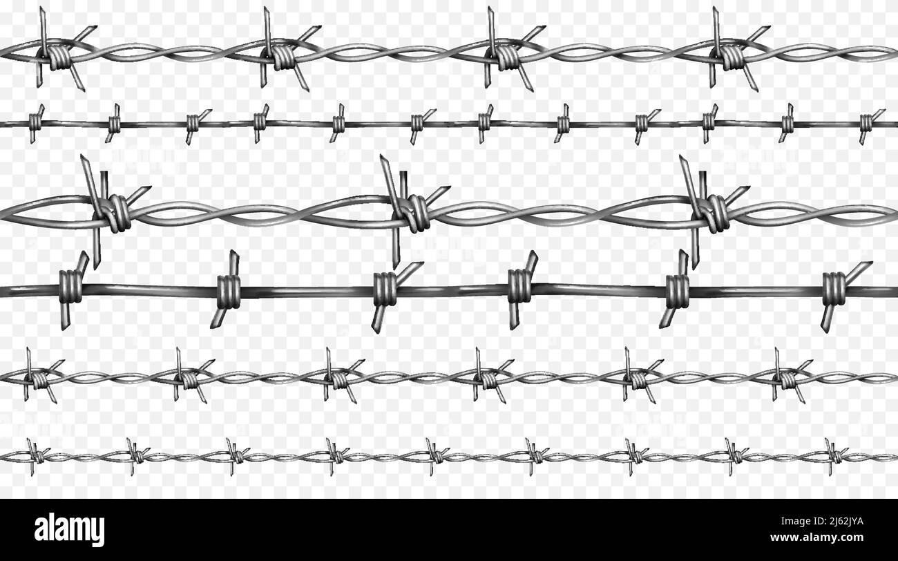 Edge fence barb wire Black and White Stock Photos & Images - Alamy