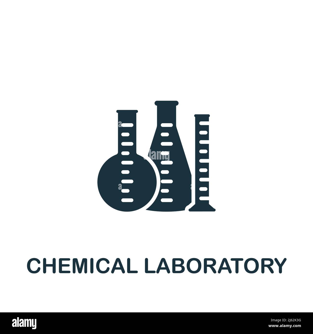 Chemical Laboratory icon. Monochrome simple Bioengineering icon for ...