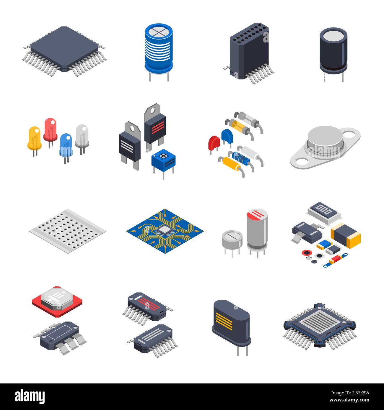 Small electronic components Stock Vector Images - Alamy