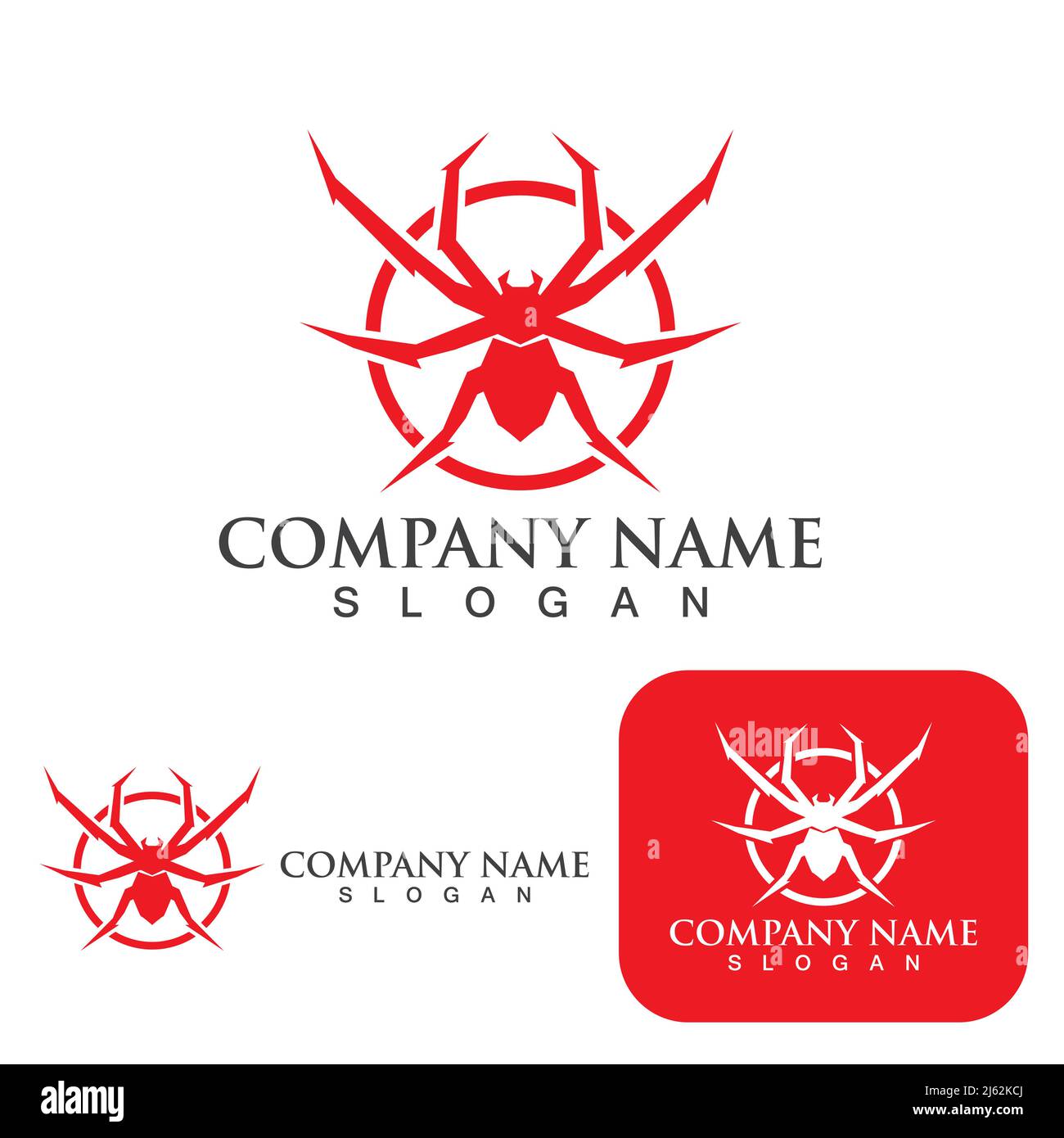 Spider logo and symbol vector template elements Stock Vector Image ...