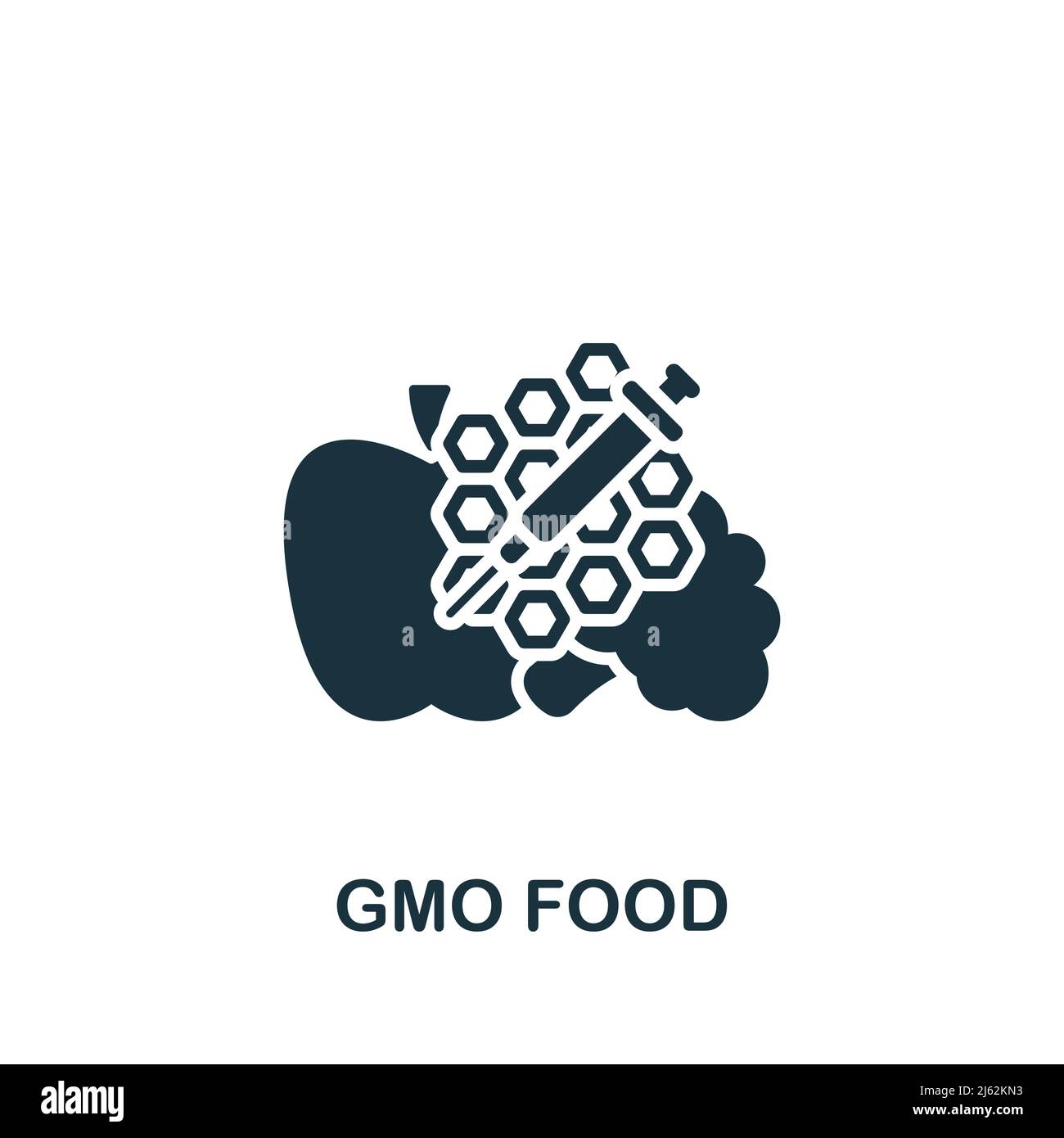 Gmo Food icon. Monochrome simple Bioengineering icon for templates, web ...