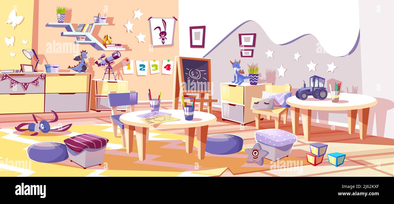 Kid drawing wall empty Stock Vector Images - Alamy