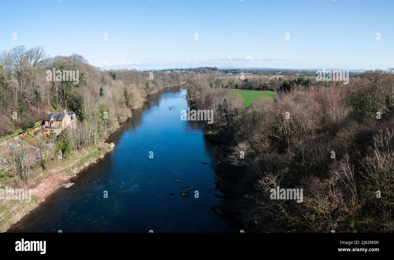 Around the UK - River Eden, Wetheral, Cumbria, UK Stock Photo - Alamy