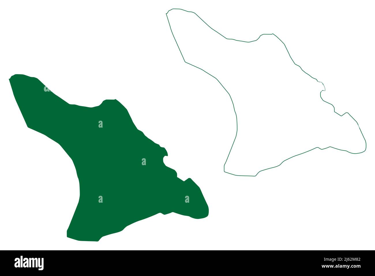 Chiloane island (Republic of Mozambique, Indian Ocean) map vector ...