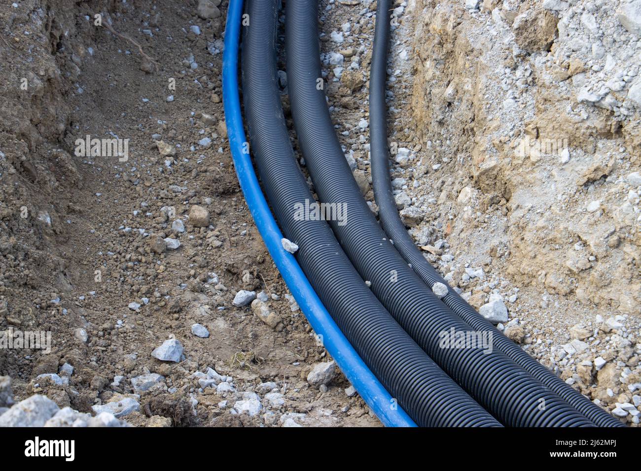 Blue drainage pipes hi-res stock photography and images - Alamy