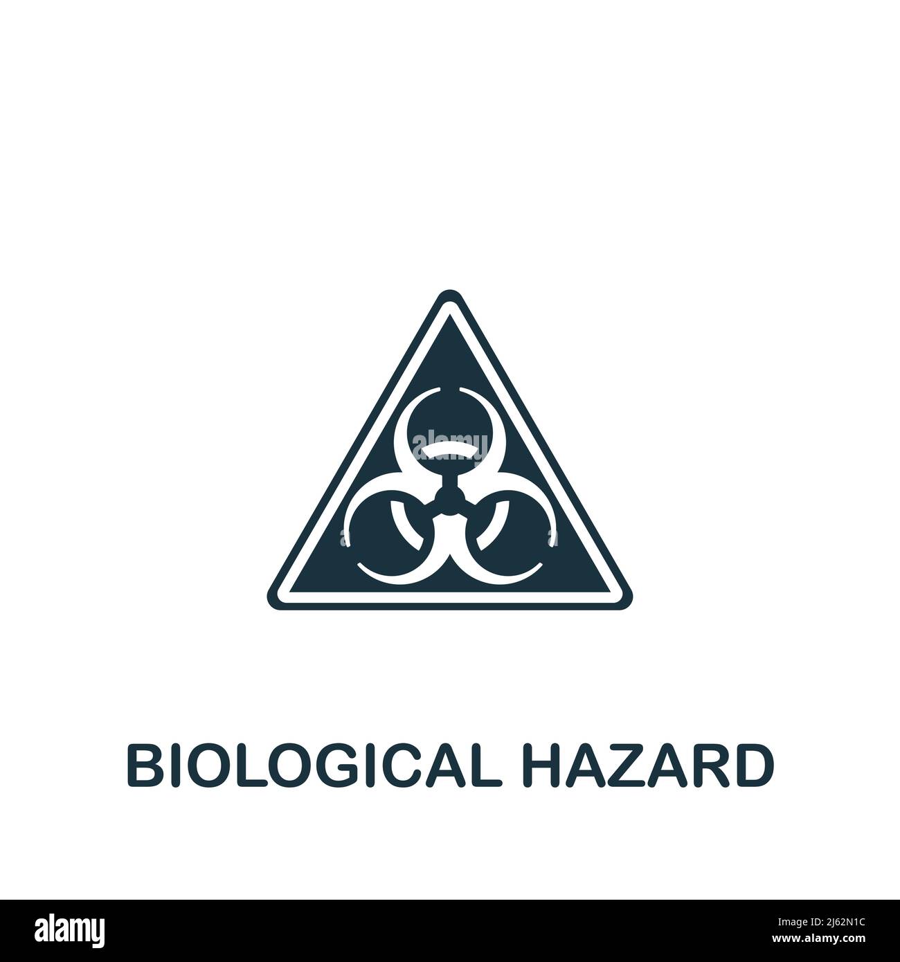 Biological Hazard icon. Monochrome simple Bioengineering icon for ...
