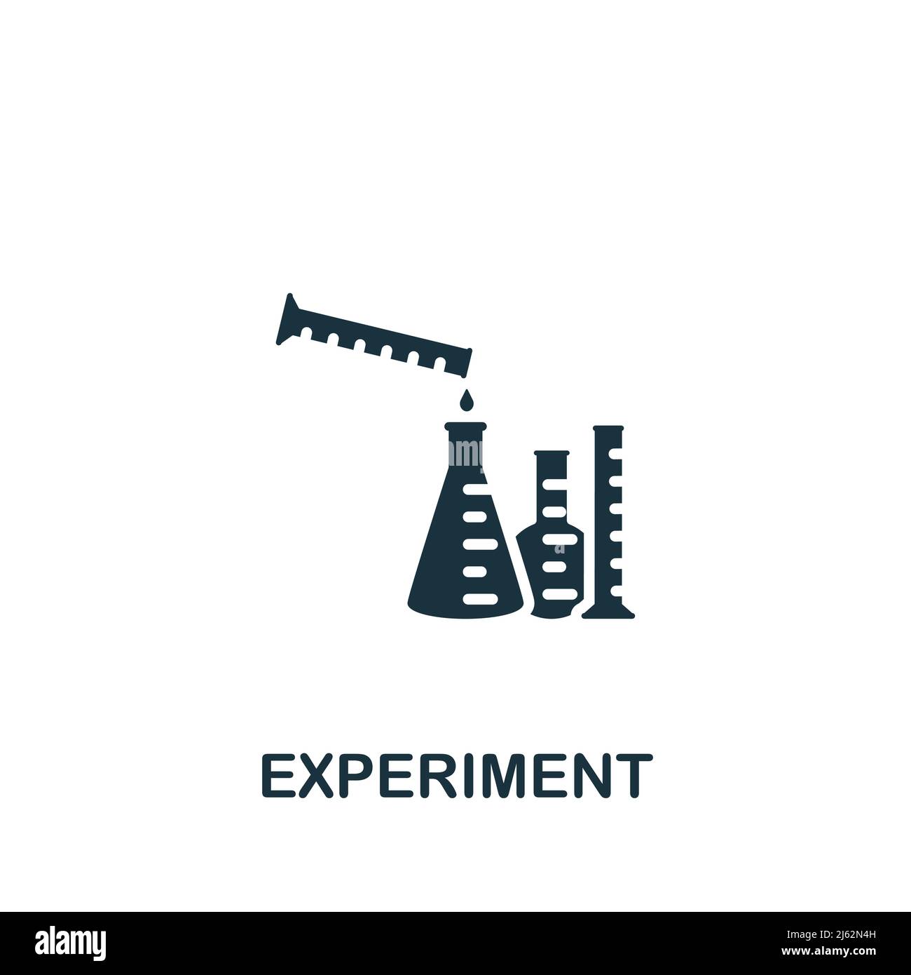 Experiment icon. Monochrome simple Bioengineering icon for templates ...