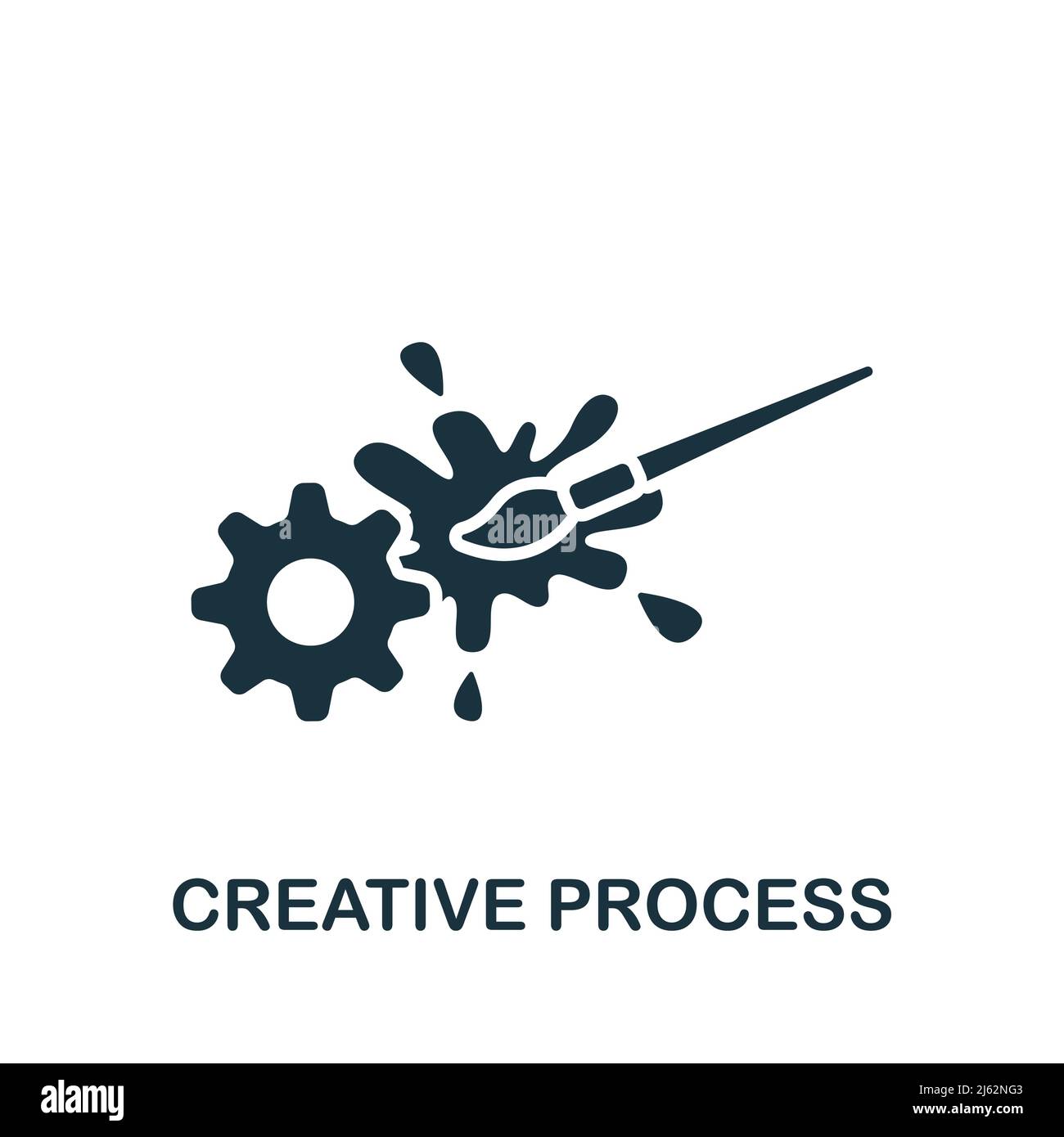 Creative Process icon. Monochrome simple Brain Process icon for ... Creative Process icon. Monochrome simple Brain Process icon for ...