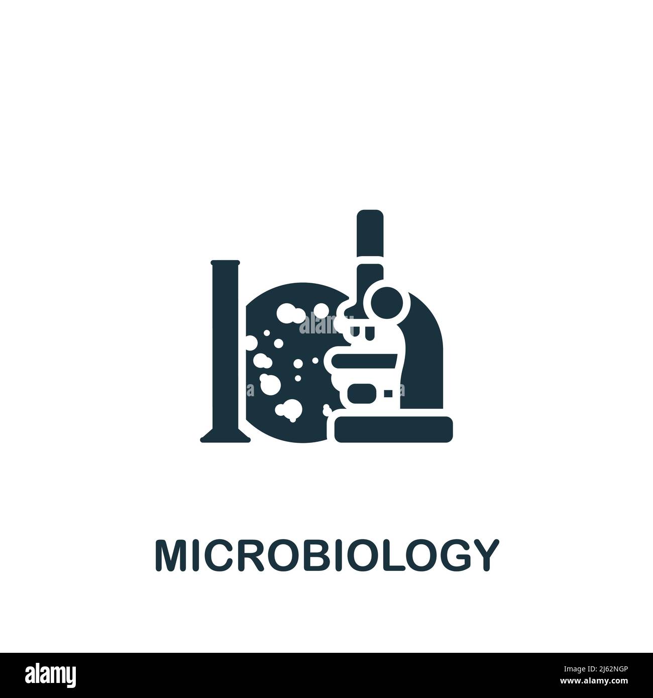 Microbiology icon. Monochrome simple Bioengineering icon for templates ...