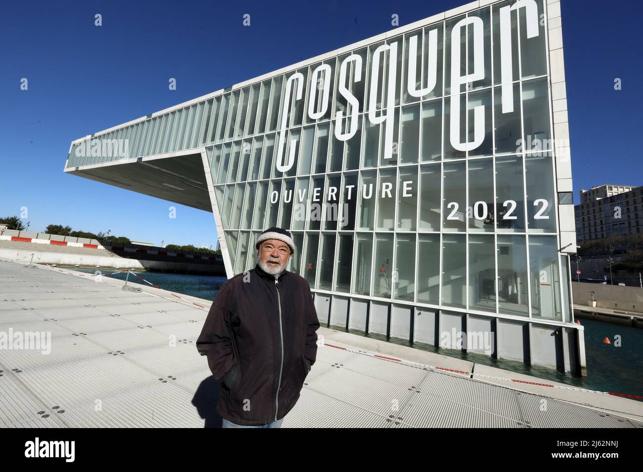 Henri Cosquer during the visit of the Cosquer cave construction.The ...
