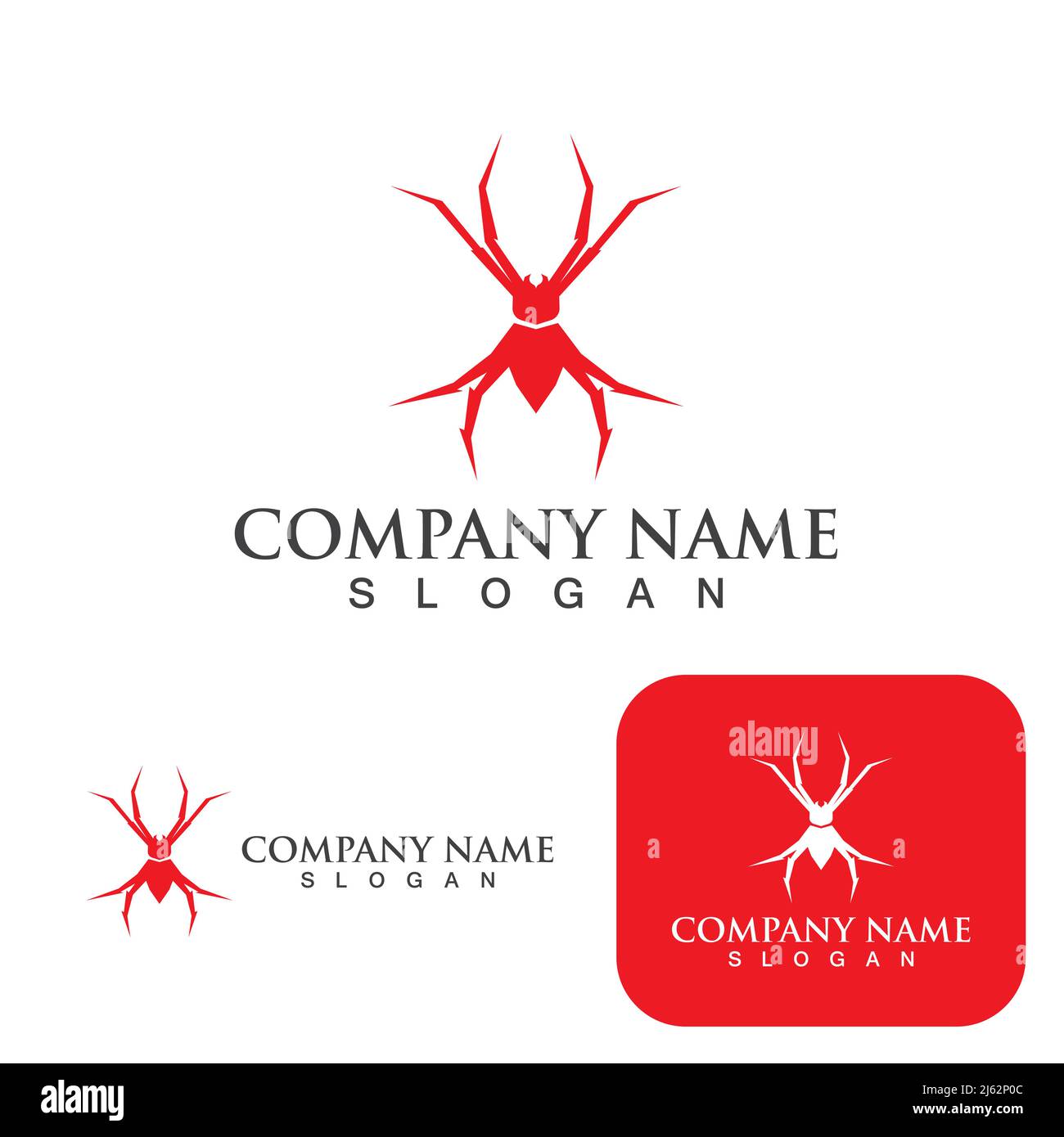 Spider logo and symbol vector template elements Stock Vector Image ...