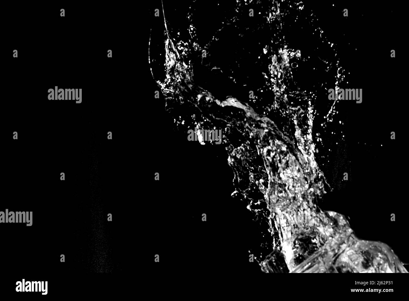 Splashing water jets Black and White Stock Photos & Images - Alamy