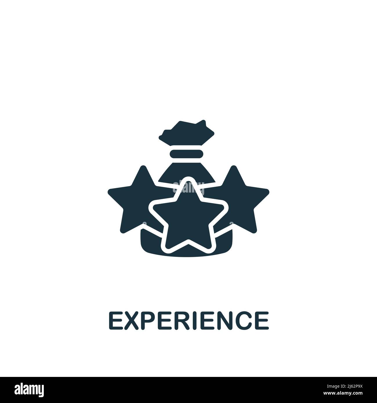 Experience icon. Monochrome simple Brain Process icon for templates ...