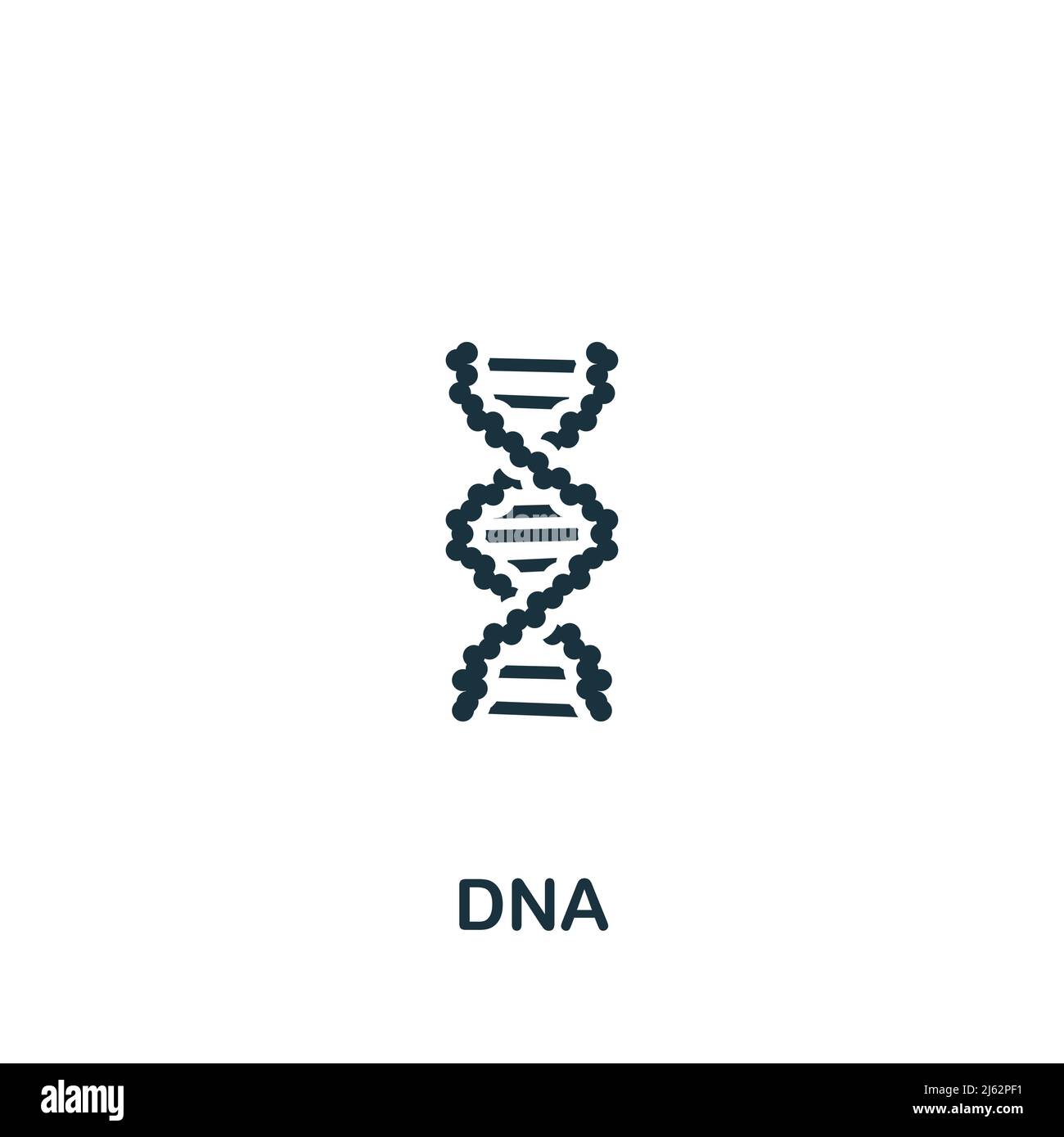 Dna icon. Monochrome simple Bioengineering icon for templates, web ...