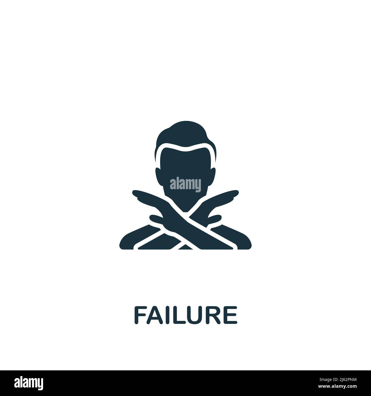 Failure icon. Monochrome simple Brain Process icon for templates, web ...