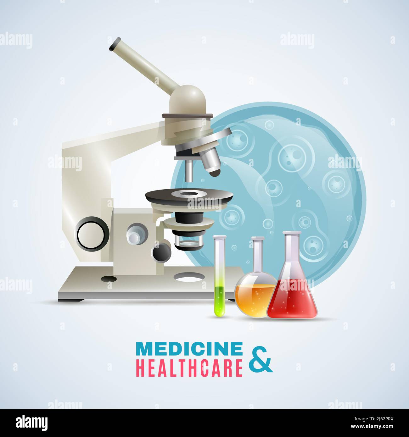 Medical healthcare laboratory research equipment flat composition ...