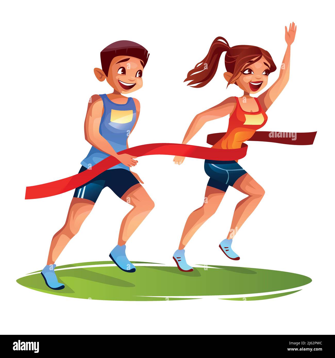 Runners finish line Stock Vector Images - Alamy