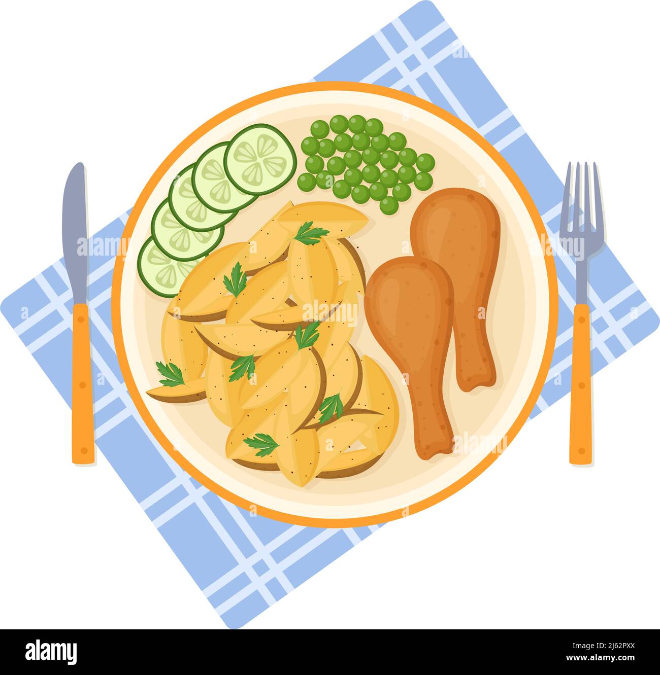 Fried cooking potatoes Stock Vector Images - Alamy