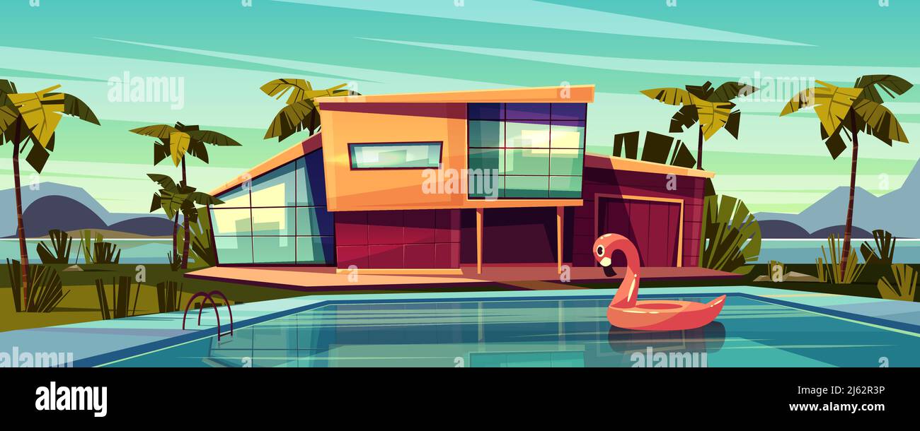 Luxury villa on coast, foreign residence in exotic country, expensive ...