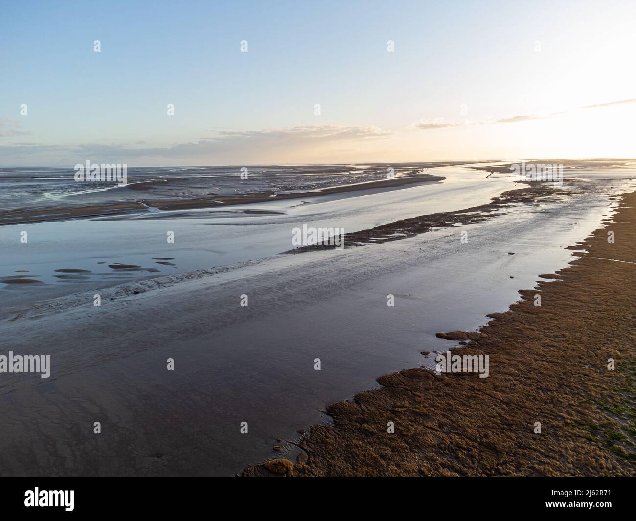 Sunset at Lytham Stock Photo - Alamy