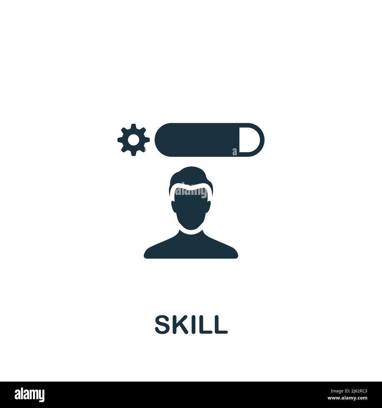 Skill icon. Monochrome simple Brain Process icon for templates, web ...