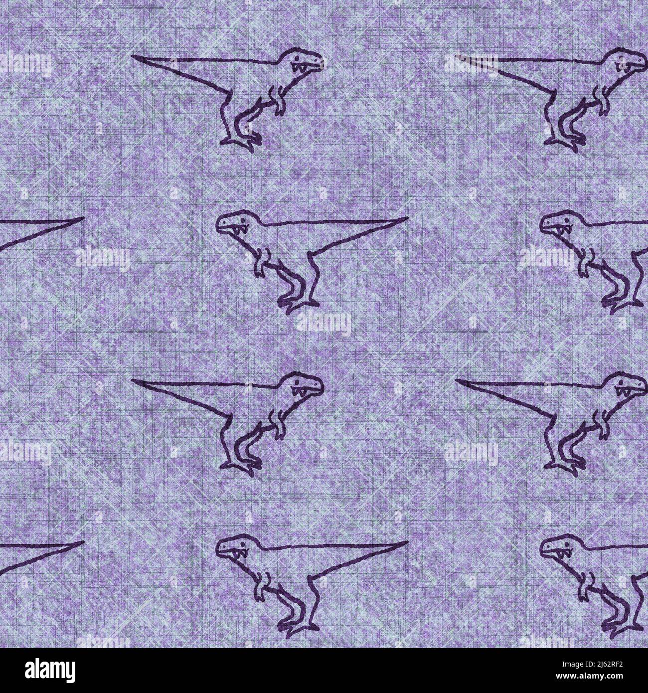 T rex dinosaur extinct seamless linen style pattern. Organic natural ...