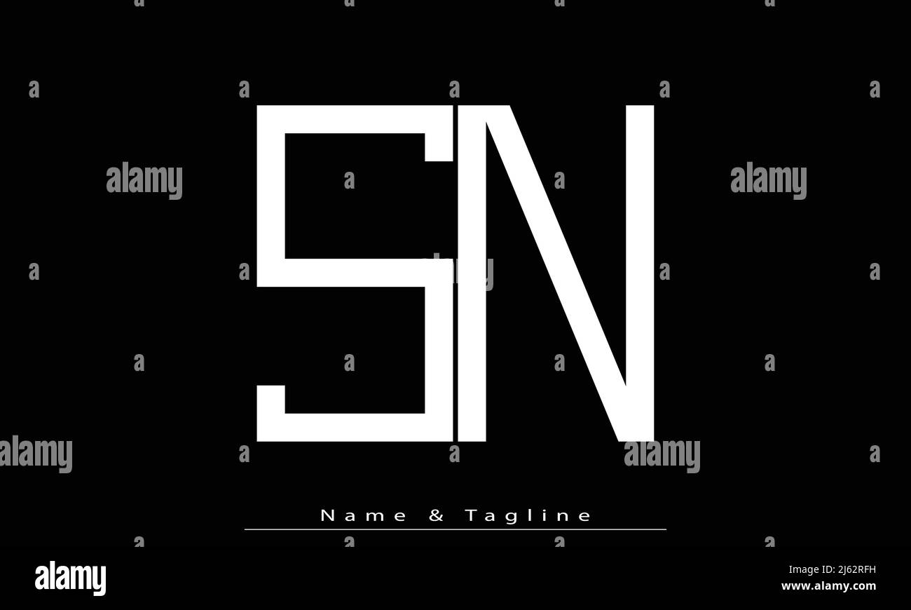 Alphabet letters Initials Monogram logo SN , NS Stock Vector Image ...
