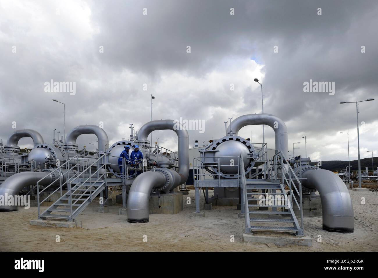***FILE PHOTO*** Gazela Pipeline - border transfer gas station in ...
