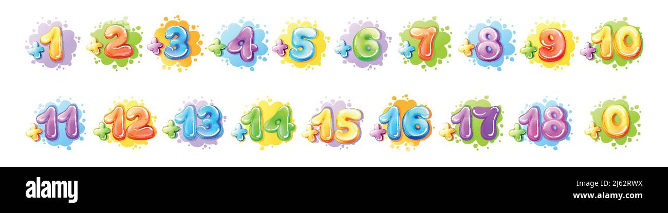 Vector cartoon kids age limit sign set. Children restriction stamps ...