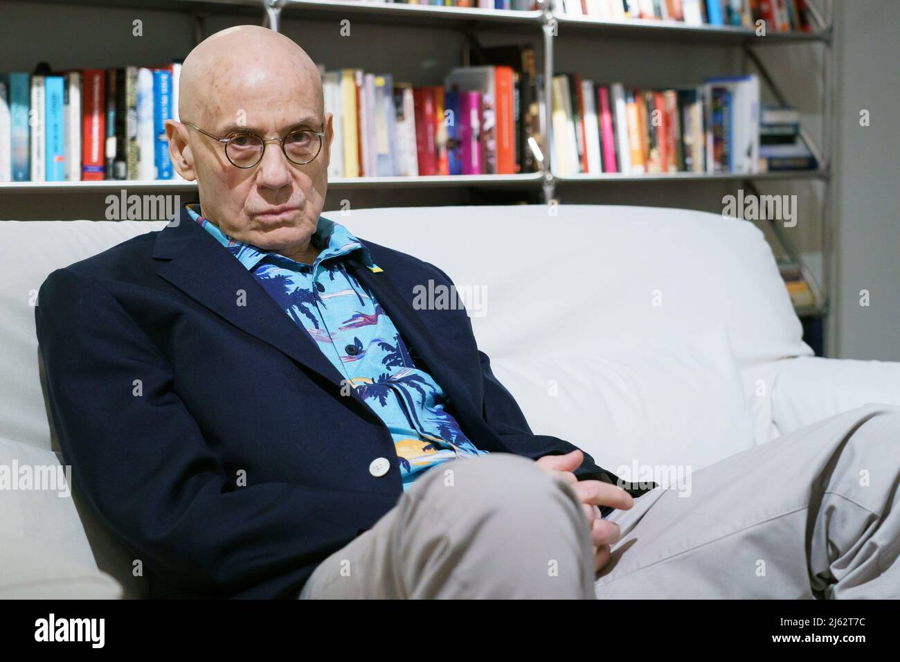 Madrid Spain - 27 Apr 2022, American writer James Ellroy poses during ...