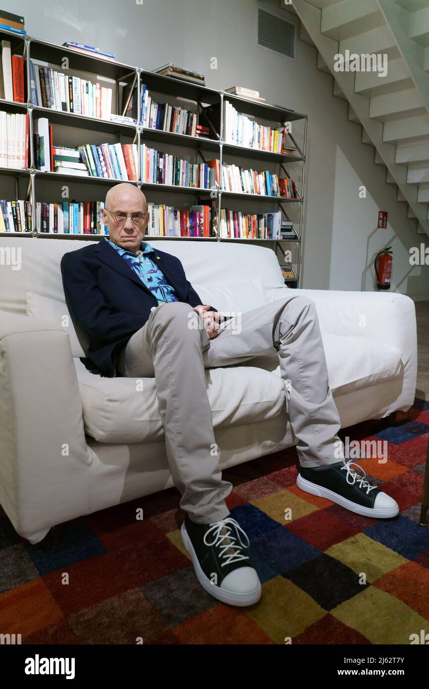 Madrid Spain - 27 Apr 2022, American writer James Ellroy poses during ...