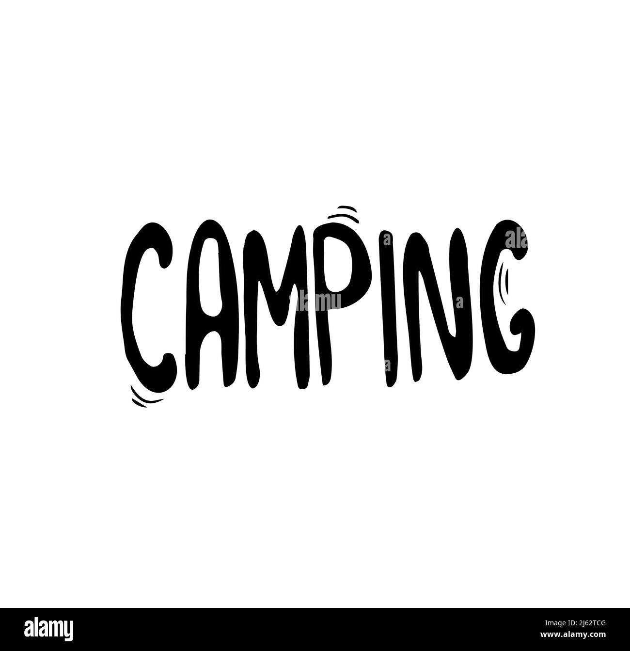 Camping text vector vectors hi-res stock photography and images - Alamy