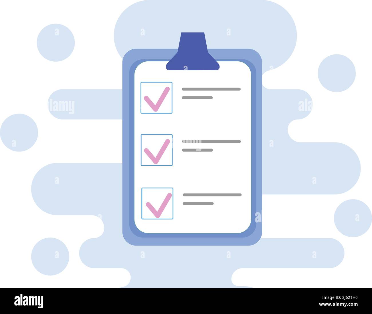 illustration of clipboard with check marks on fill out paper form,stock ...