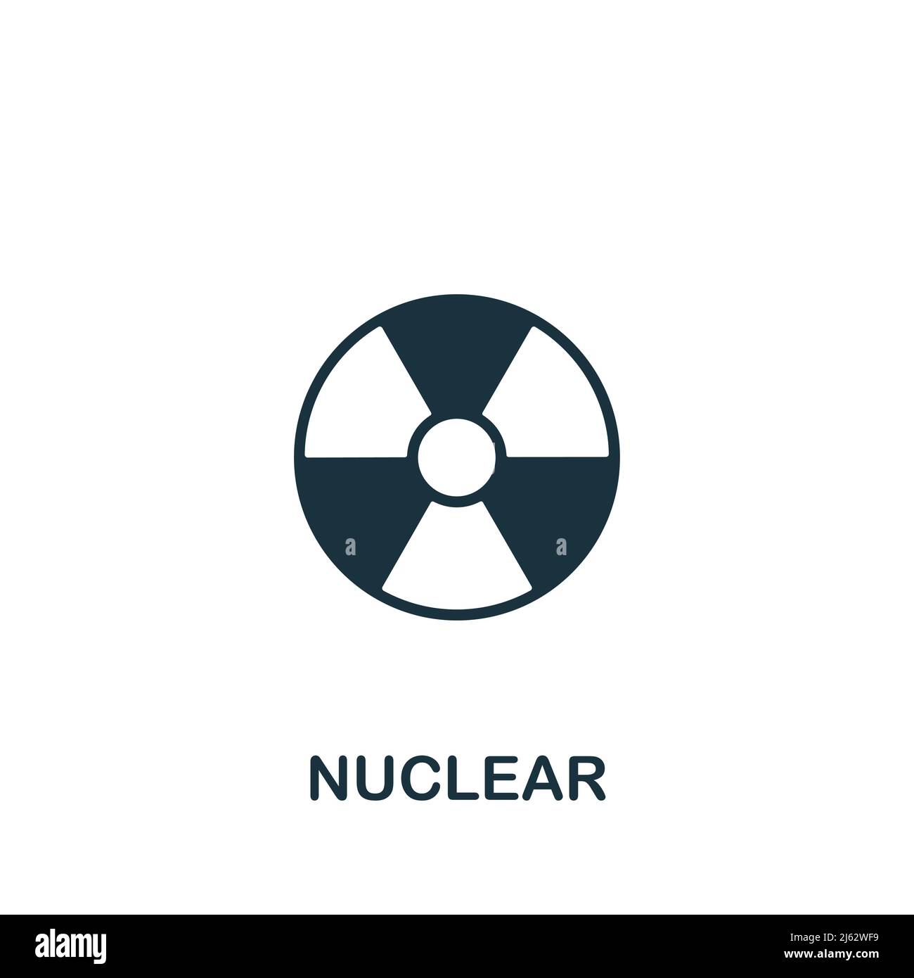 Nuclear icon. Monochrome simple Bioengineering icon for templates, web ...