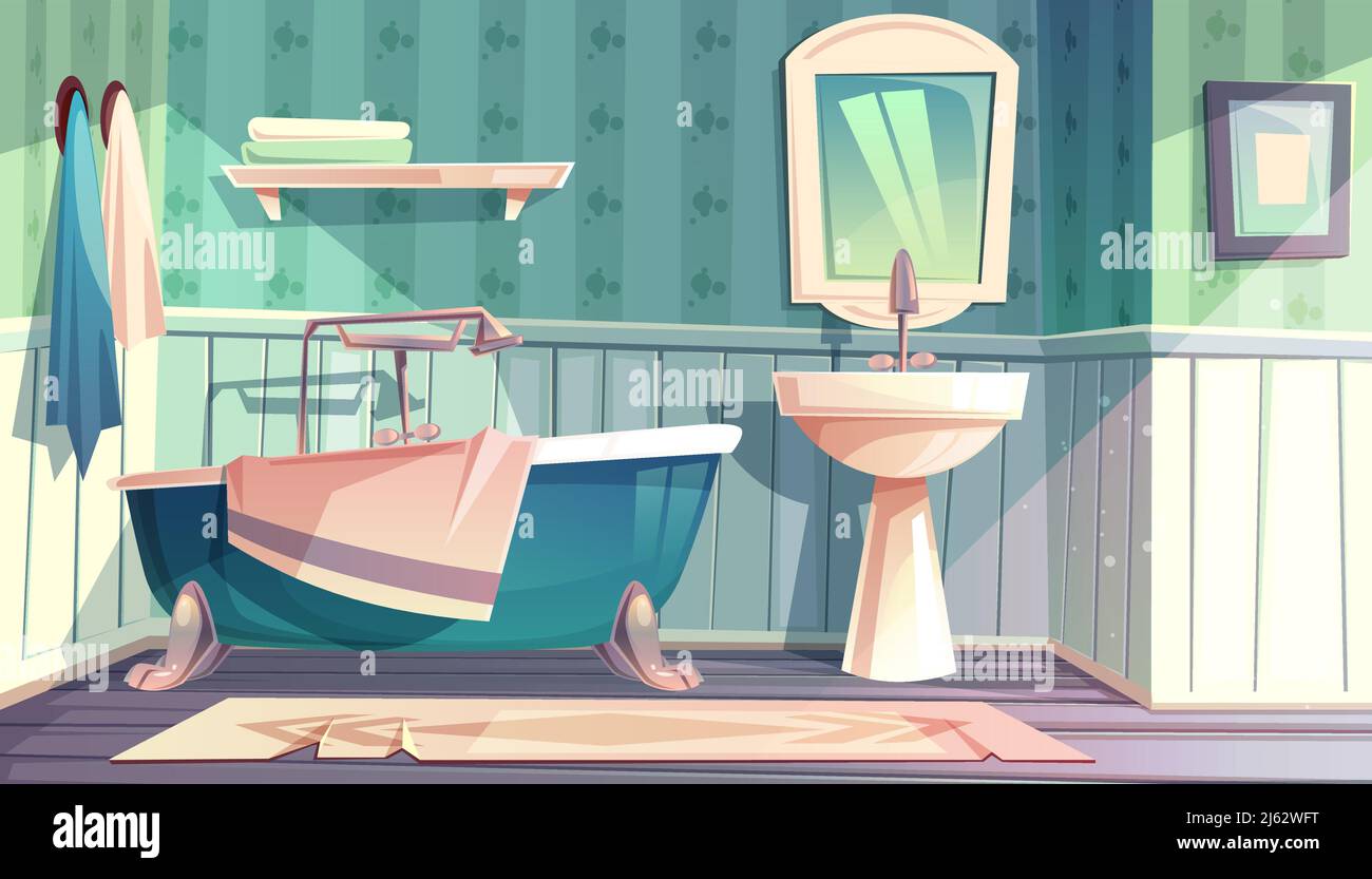 Cartoon Bathroom Background